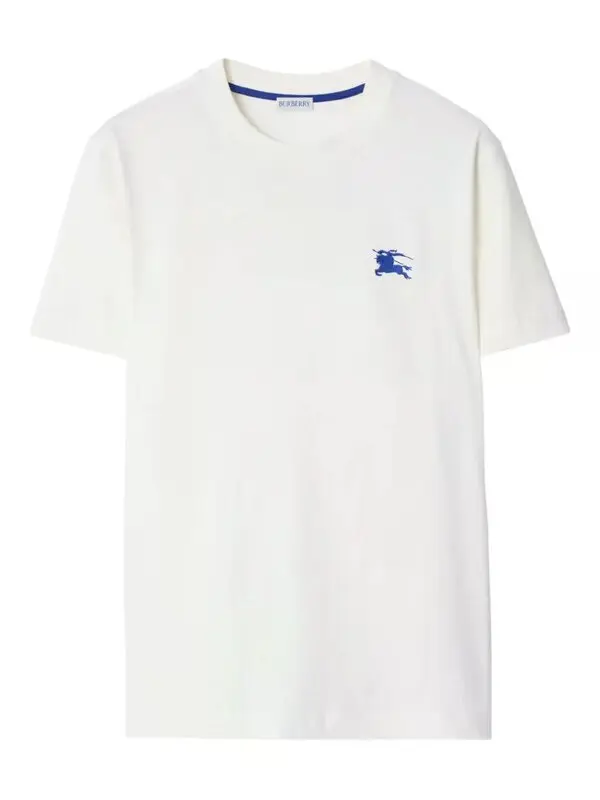Burberry Equestrian-knight Cotton T-shirt - White