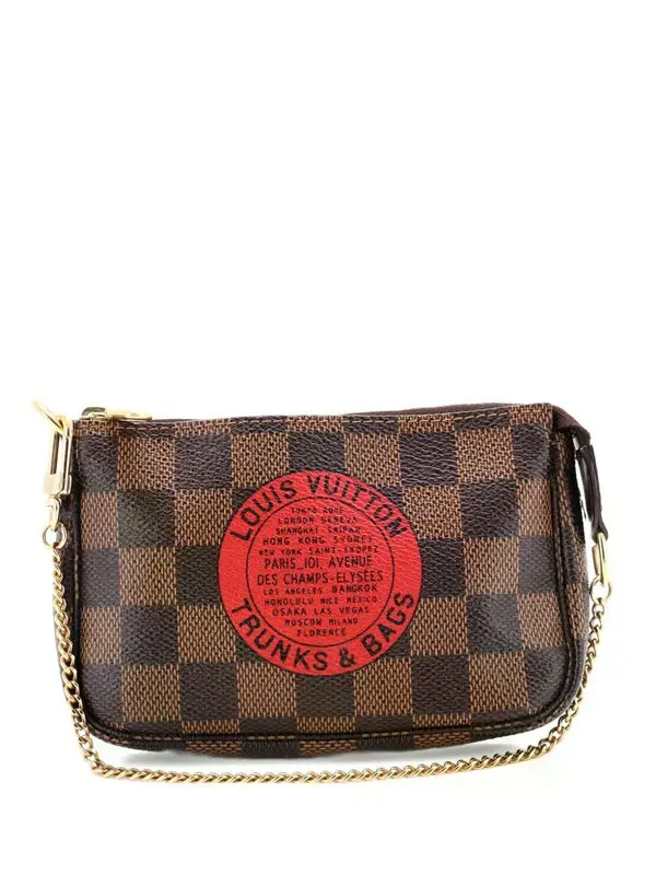 LOUIS VUITTON Damier Mini Pochette Accessoires Limited Edition - Brown