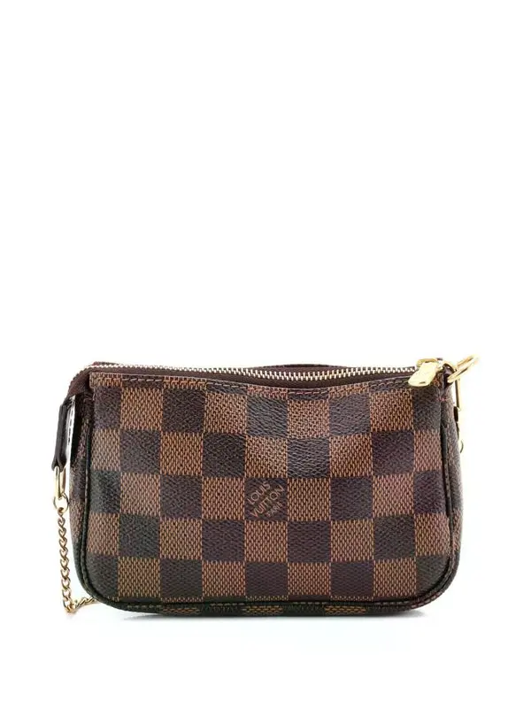 LOUIS VUITTON Damier Mini Pochette Accessoires Limited Edition - Brown