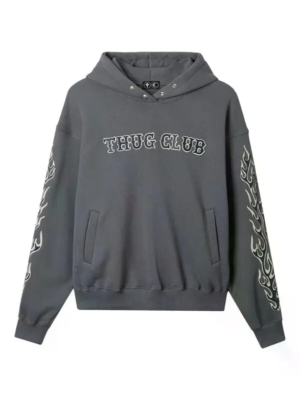 THUG CLUB Flame Motif Hoodie