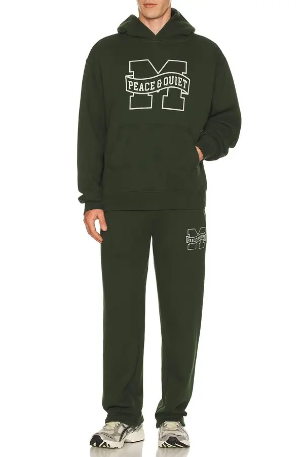 MUSEUM OF PEACE & QUIET Banner Sweatpants In Green