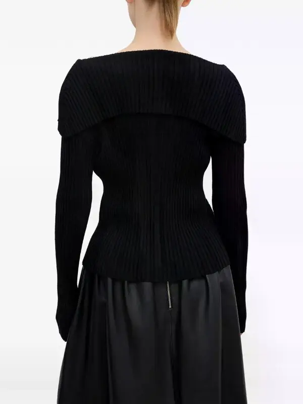 HOUSE OF DAGMAR Ribbed Merino Wool Cardigan