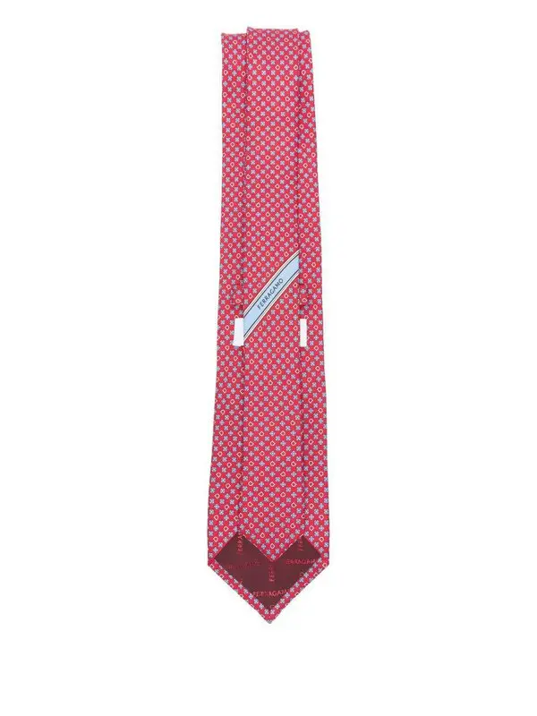 FERRAGAMO Patterned Necktie - Red