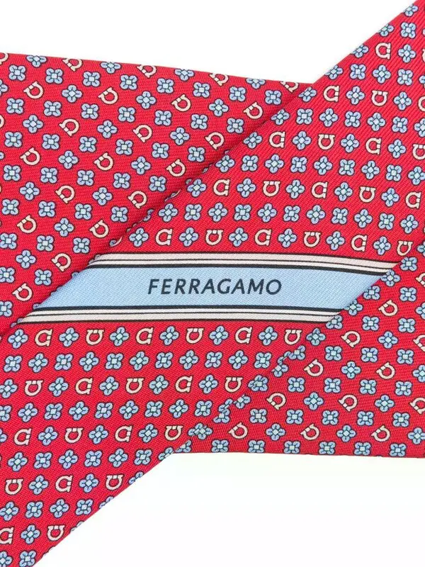FERRAGAMO Patterned Necktie - Red