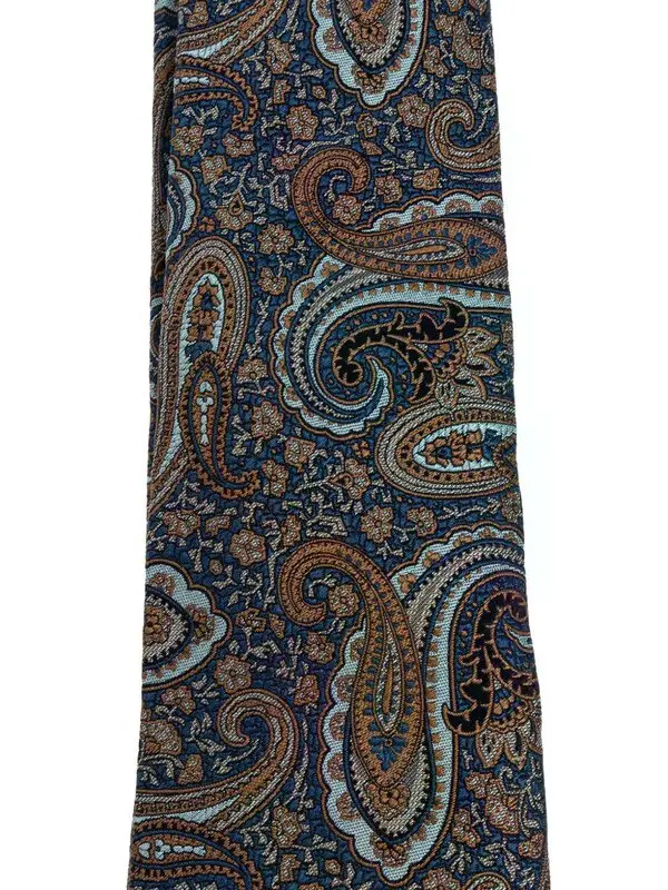 Etro Paisley-patterned Neck Tie - Blue
