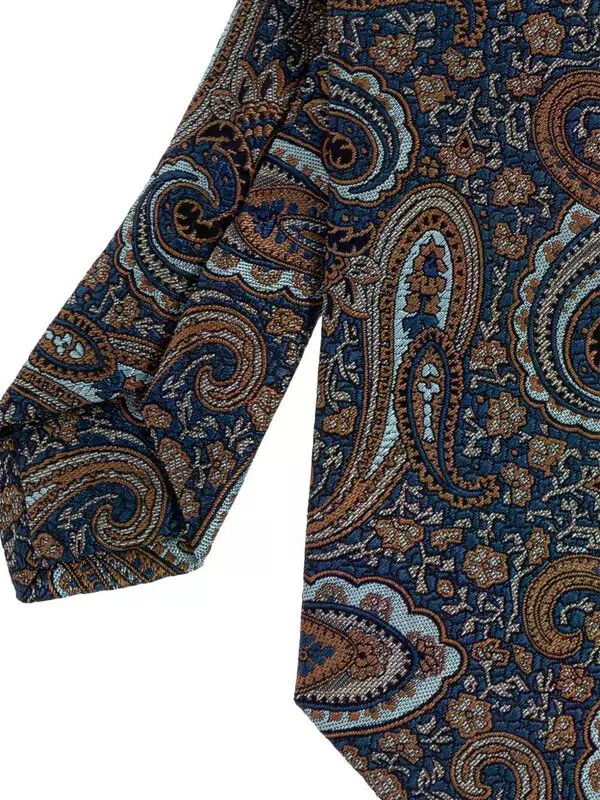 Etro Paisley-patterned Neck Tie - Blue