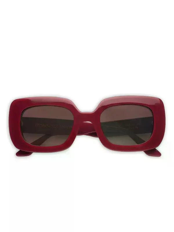 EMMANUELLE KHANH Pamela Rectangle-frame Sunglasses - Red