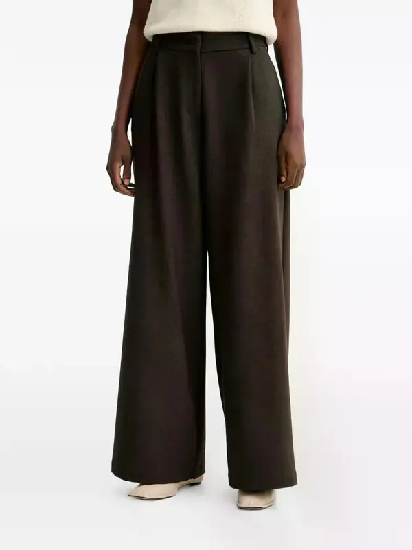SESSUN Pleated Wide-leg Trousers