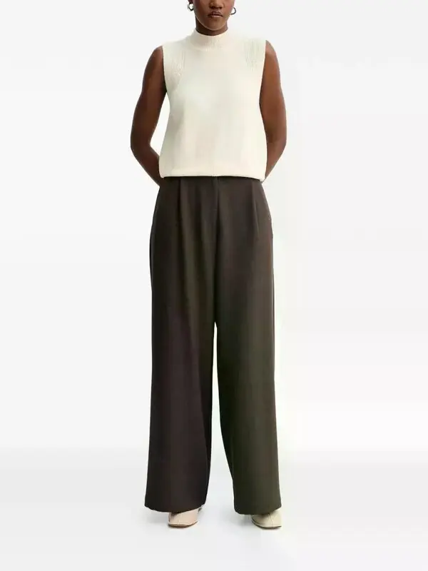 SESSUN Pleated Wide-leg Trousers