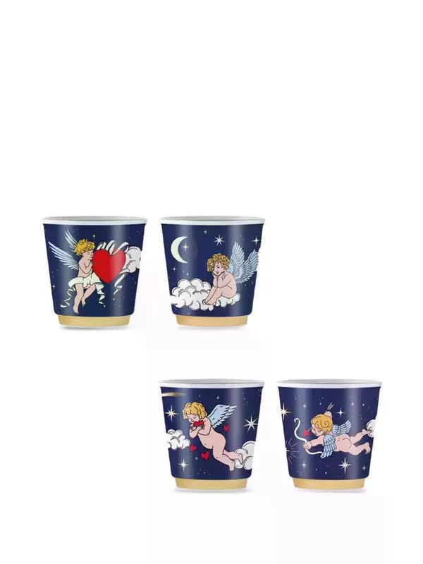 BIALETTI Angel-print Shot Glasses - Blue