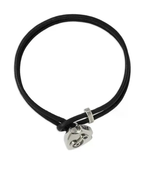 Burberry Shield Leather Bracelet - Black