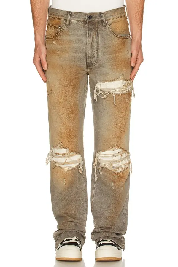 Amiri Mx1 Straight Flare Jean - Rust Indigo
