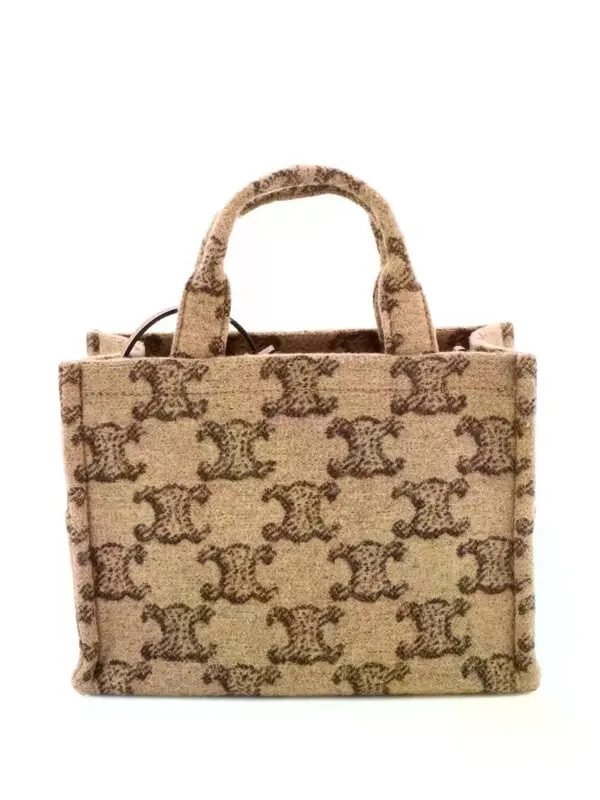 Celine Cabas Thais Triomphe Wool Small Tote Bag