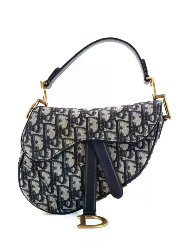 Dior Saddle Handbag Oblique Canvas Mini Shoulder Bag - Blue