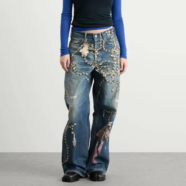 Acne Studios Jewellery Printed Jeans
