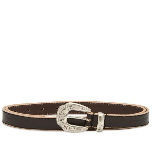 MOLEBO M2438 Leather Belt - Cracked Black