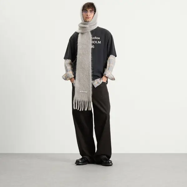 Acne Studios Kooder Hooded Scarf - Grey