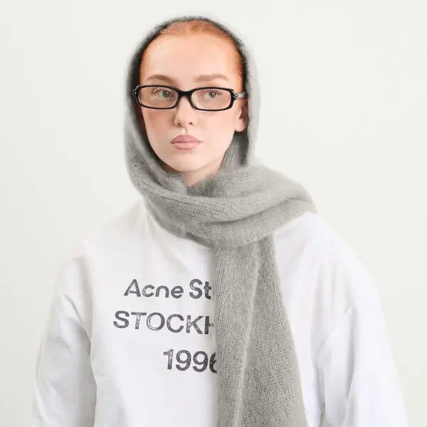 Acne Studios Kooder Hooded Scarf - Grey