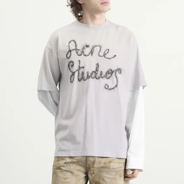 Acne Studios Tinsel Logo Double Sleeve T-shirt