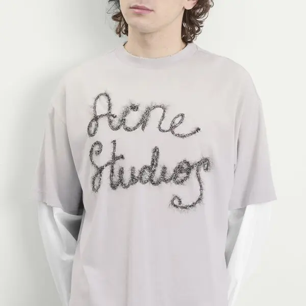 Acne Studios Tinsel Logo Double Sleeve T-shirt
