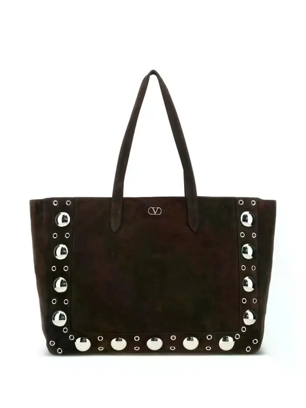 Valentino Garavani Nellcôte Embellished Tote Bag - Brown