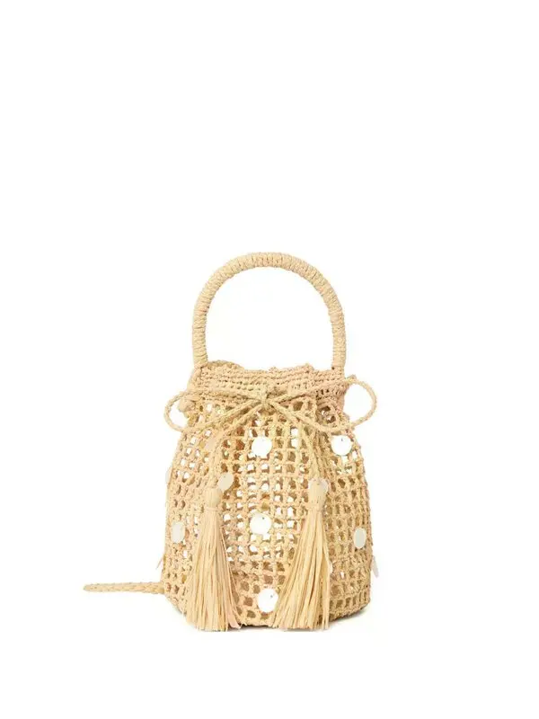 Alanui Raffia Tassel-detail Bucket Bag