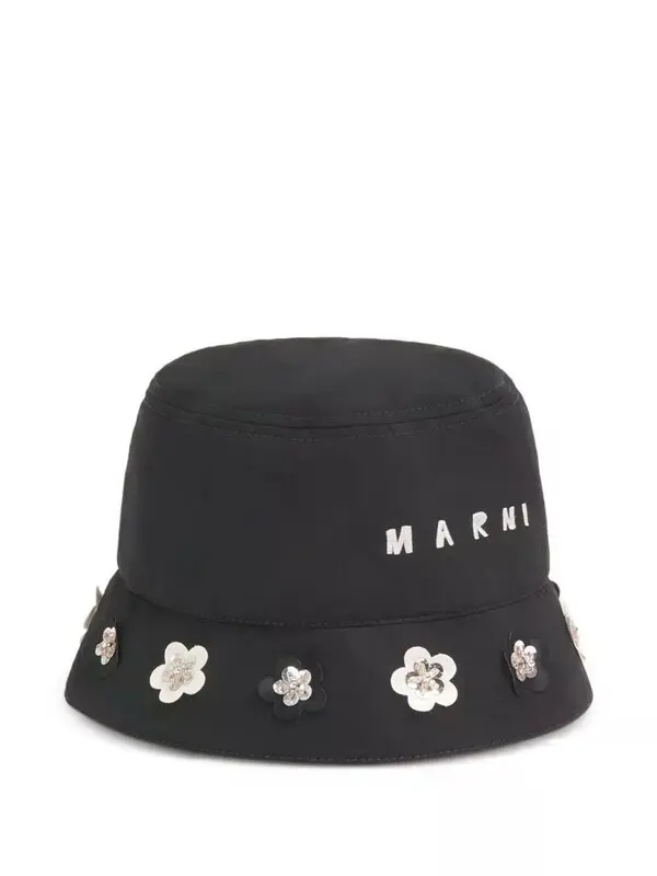 Marni Logo Bucket Hat - Black