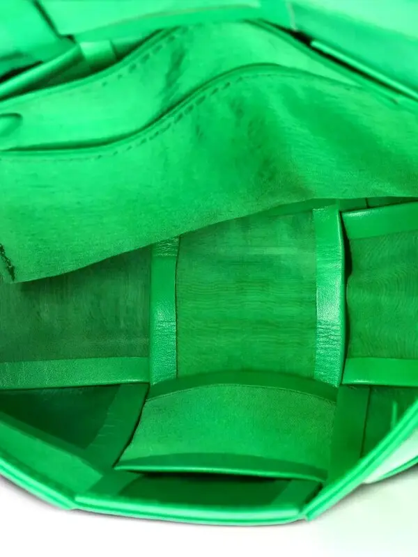 Bottega Veneta Cassette Maxi Intrecciato Leather Crossbody Bag - Green