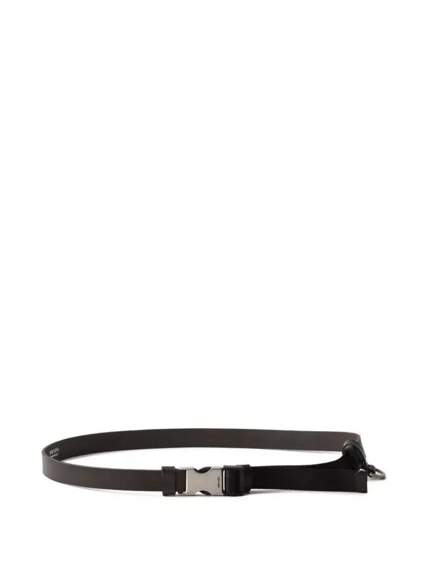 Prada Engraved-logo Belt - Brown