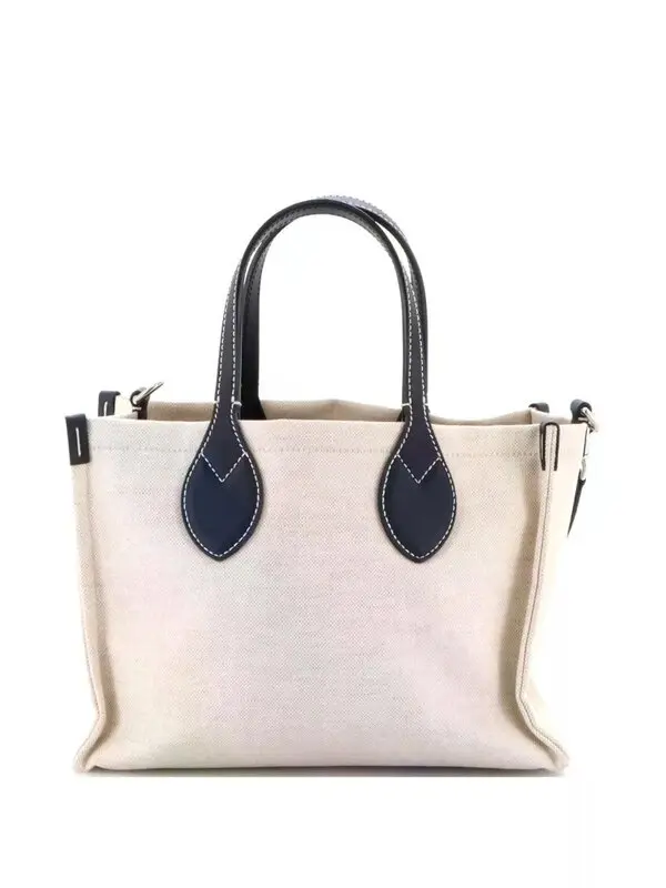 Gucci Logo Shopper Tote Printed Canvas Small Shoulder Bag - Blue