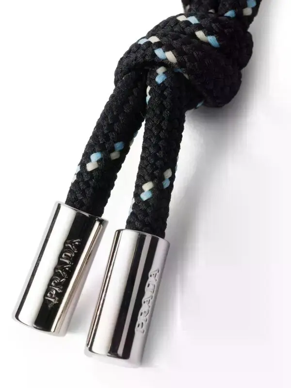 Prada Speedrock Cord Keyring - Black