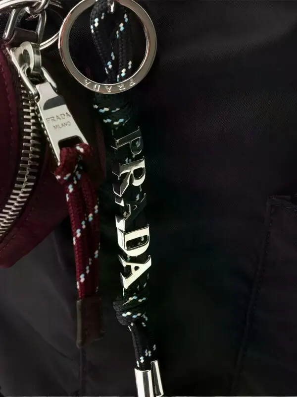 Prada Speedrock Cord Keyring - Black