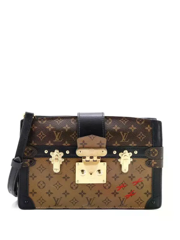 LOUIS VUITTON Trunk Reverse Monogram Canvas Clutch - Brown