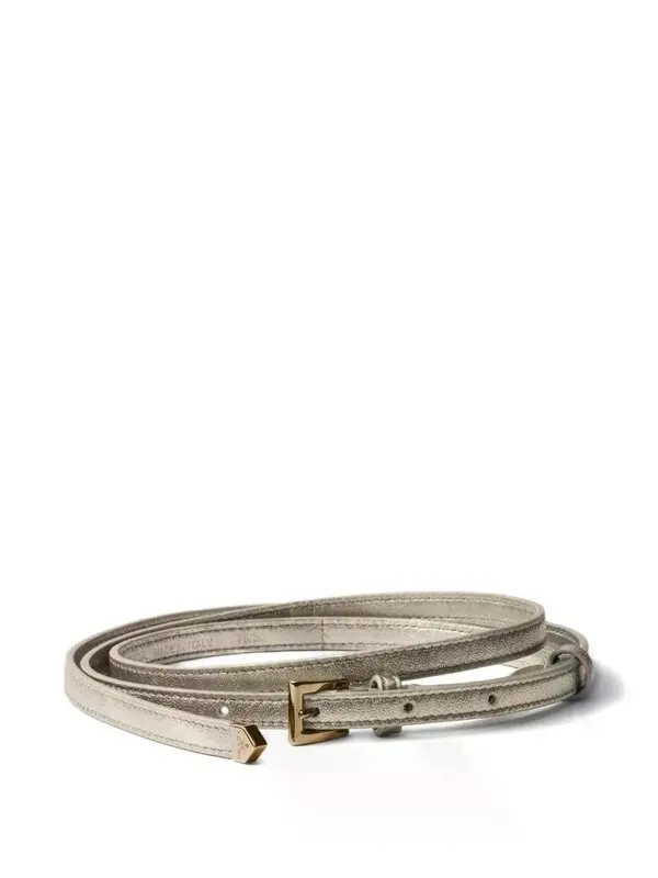Prada Buckle Leather Belt - Neutrals