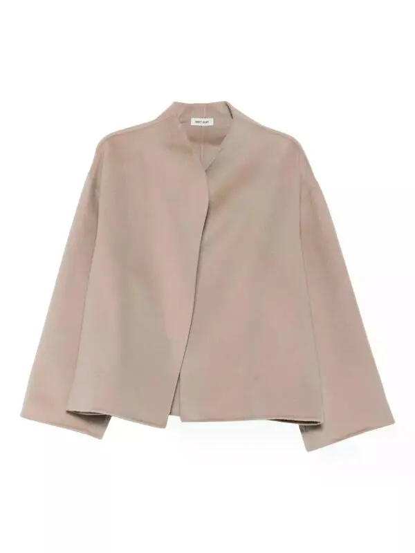 Soft Goat Open-front Oversized Coat - Neutrals