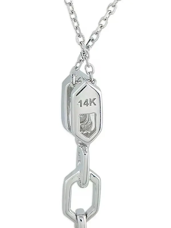 LB EXCLUSIVE 14k White Gold Diamond Pendant Necklace