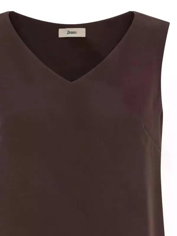 Herno Resort V-neck Top - Brown
