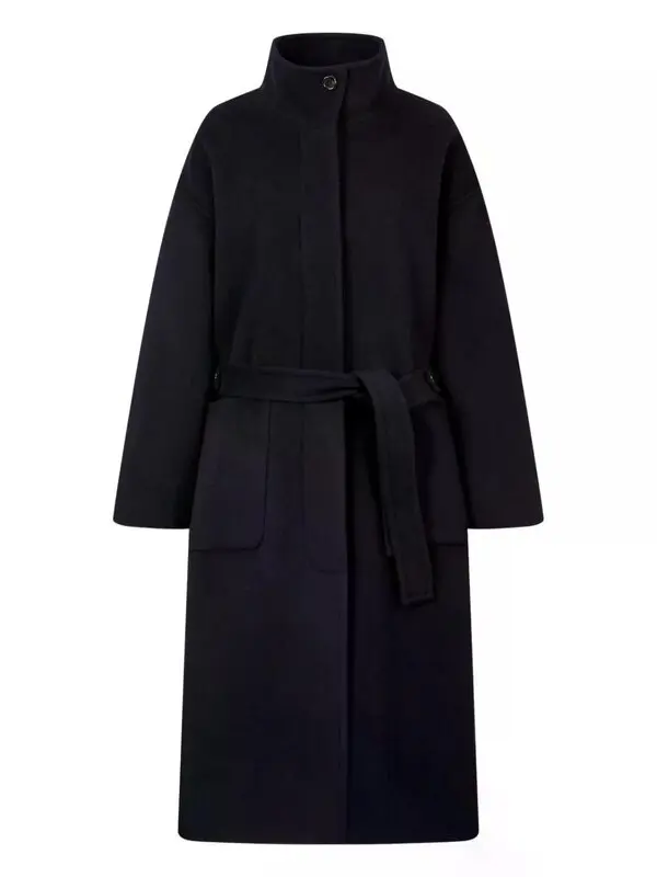 STUDIO TOMBOY Belted Wool-blend Coat - Blue