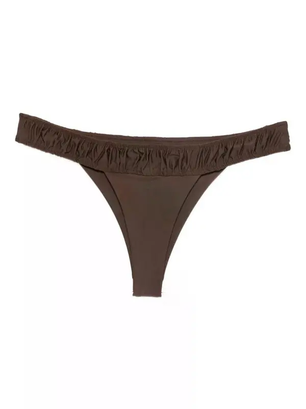 Faithfull The Brand Rocio Ruffled Bikini Bottoms - Brown