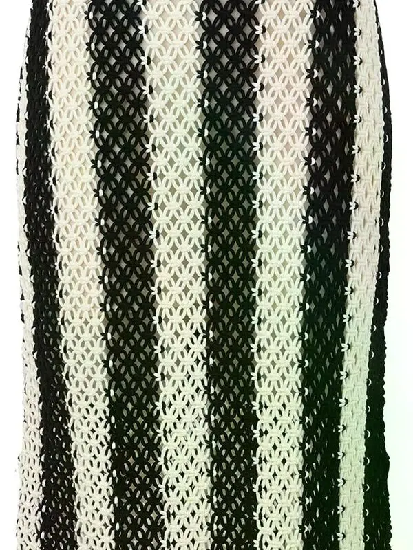 Zimmermann Macramé-fabric Fringed-hem Maxi Skirt