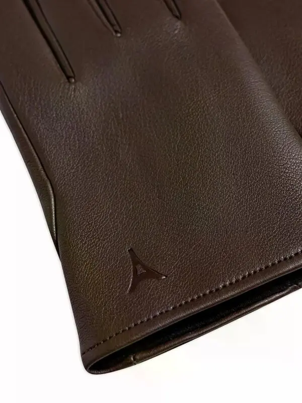 Manière De Voir Hazel Faux-leather Short Gloves - Brown