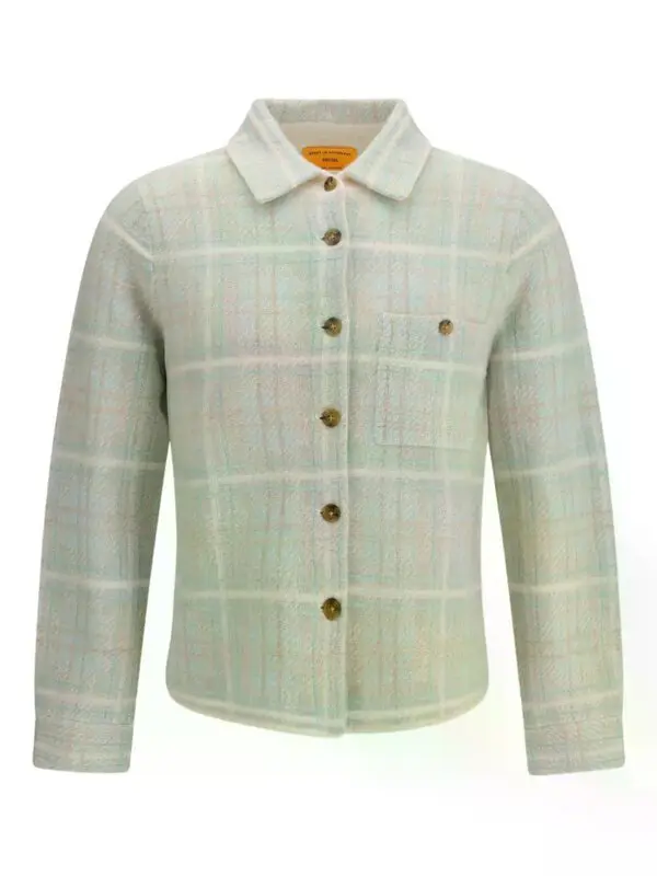 Guest In Residence Dylan Plaid Buttoned Shirt Jacket