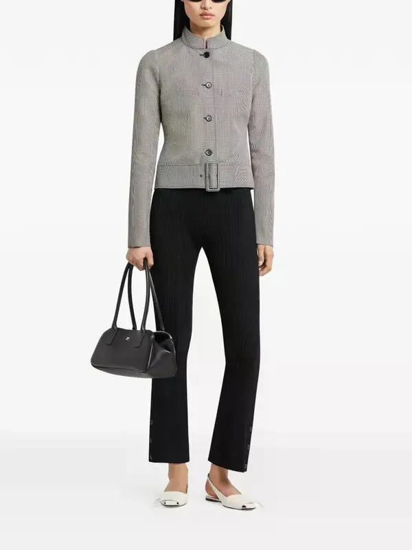 COURREGES Houndstooth Jacket With Buckle Detail