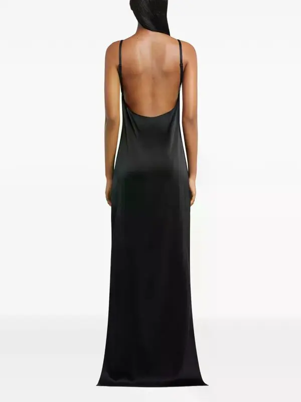 COURREGES Backless Satin Long Dress
