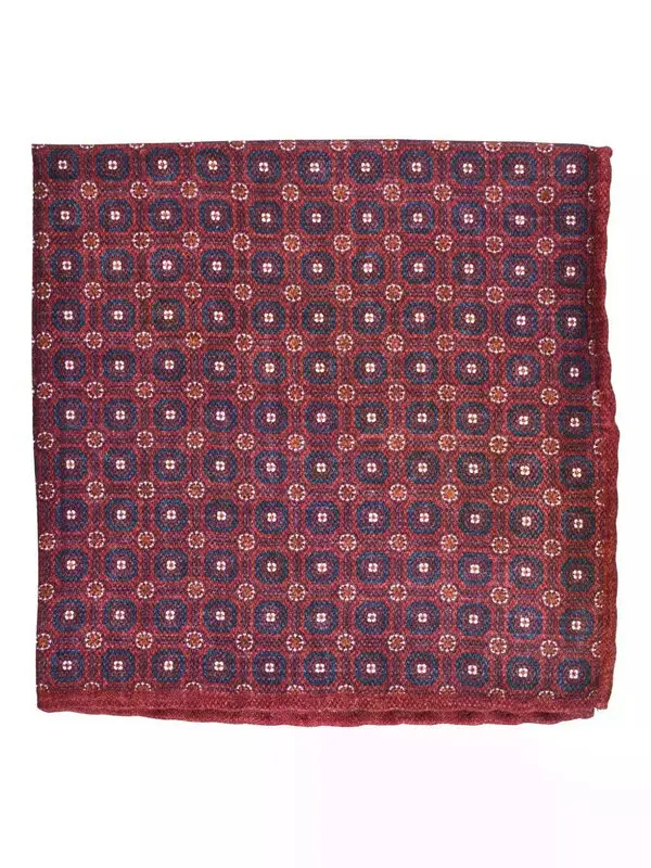 Brunello Cucinelli Patterned Pocket Square - Red