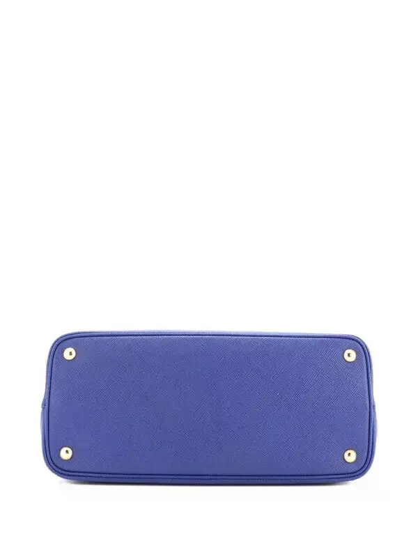 Prada Cuir Double Saffiano Leather Medium Tote Bag - Blue