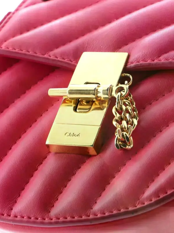 Chloé Drew Bijou Quilted Leather Nano Crossbody Bag - Pink