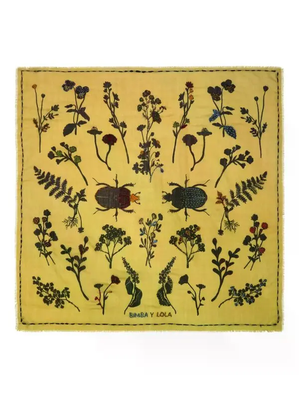 Bimba Y Lola Floral Beetle Scarf - Yellow