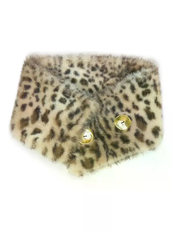 Bimba Y Lola Button Leopard Scarf