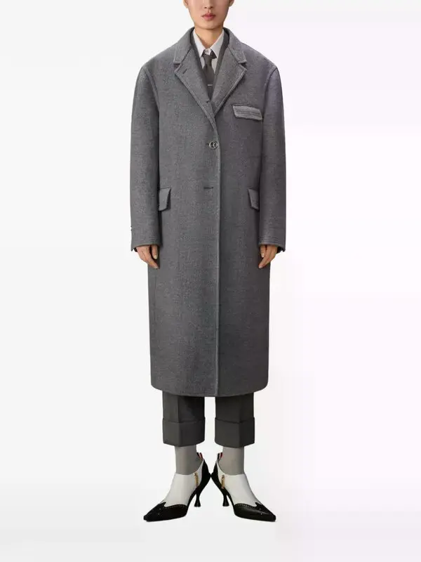 Thom Browne Long-sleeved Coat - Grey